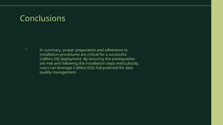 Collibra DQ Installation setup and debug | PPT