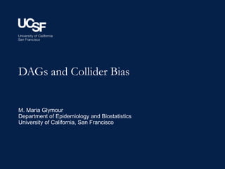 Quick Intro to DAGs, d-separation, and Collider Bias Intro | PPTX