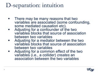 Quick Intro to DAGs, d-separation, and Collider Bias Intro | PPT