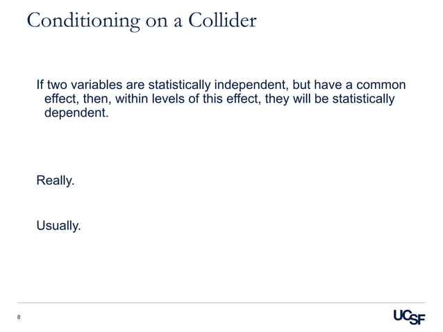 Quick Intro to DAGs, d-separation, and Collider Bias Intro | PPT