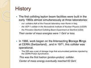 Colliders for High Energy Physics | PPTX