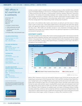 Colliers US Medical Office Report 2014 Outlook | PDF