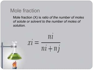 Mole Fraction Chemistry