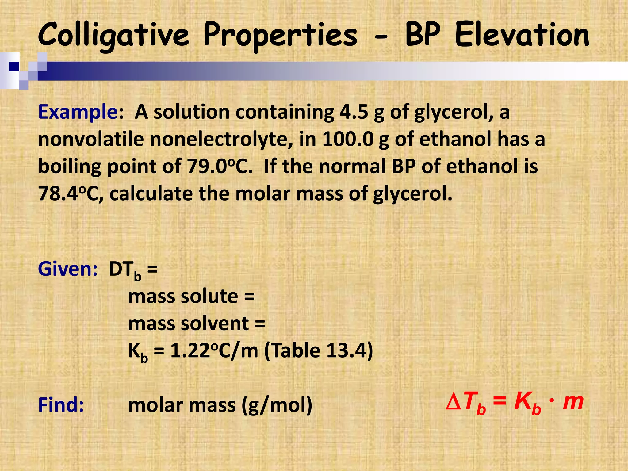 Colligative properties | PPT
