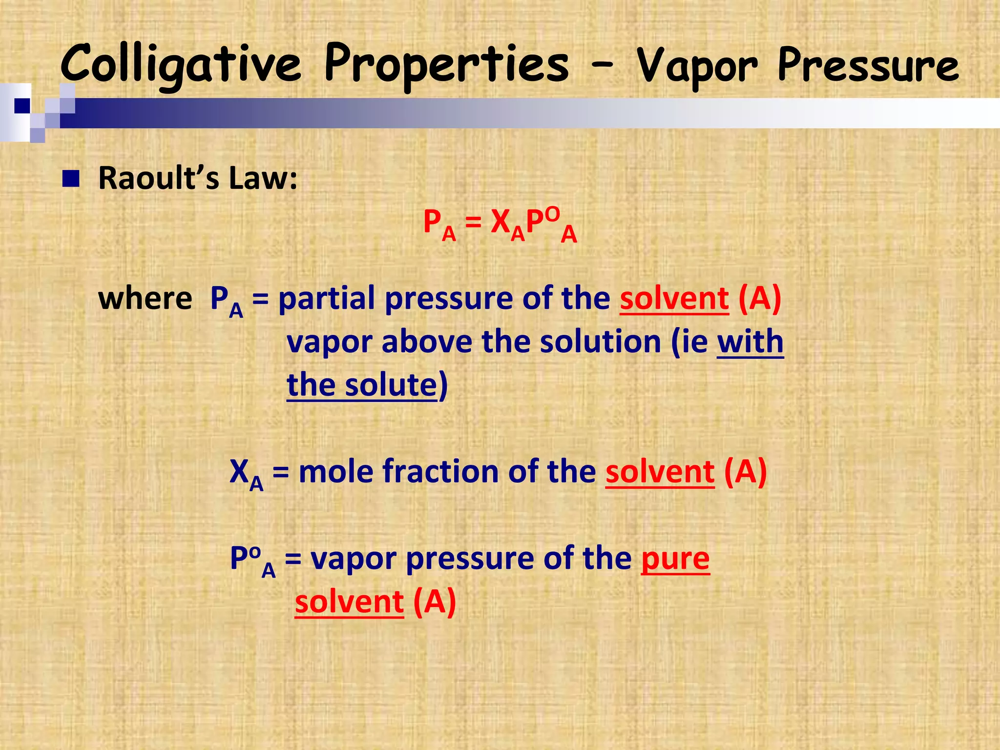 Colligative properties | PPT