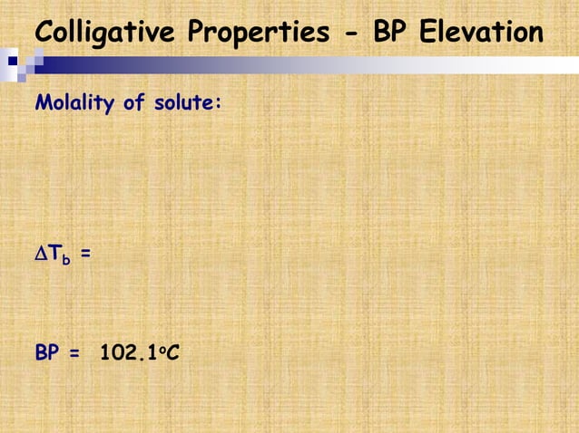 Colligative properties | PPT | Chemistry | Science