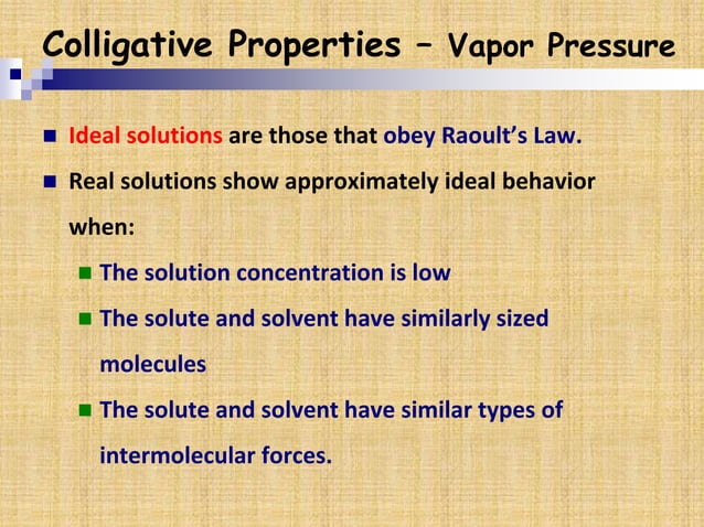 Colligative properties | PPT | Chemistry | Science