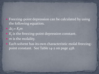 Colligative Properties Of Solutions | PPTX