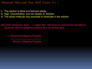 Colligative properties ppt ssc,amt | PPT