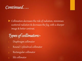 Collimation & filtration | PPTX