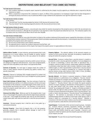 Collincad Business Property Personal Rendition form | PDF