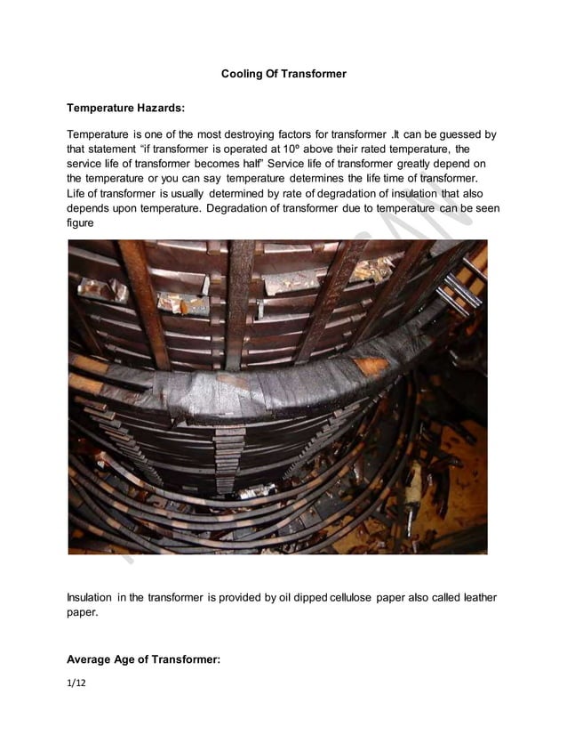 Cooling Method of transformer | DOCX | Science