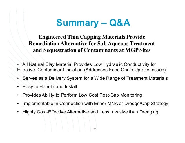 Installation of an Impervious Cap for Control of Residual NAPL ...