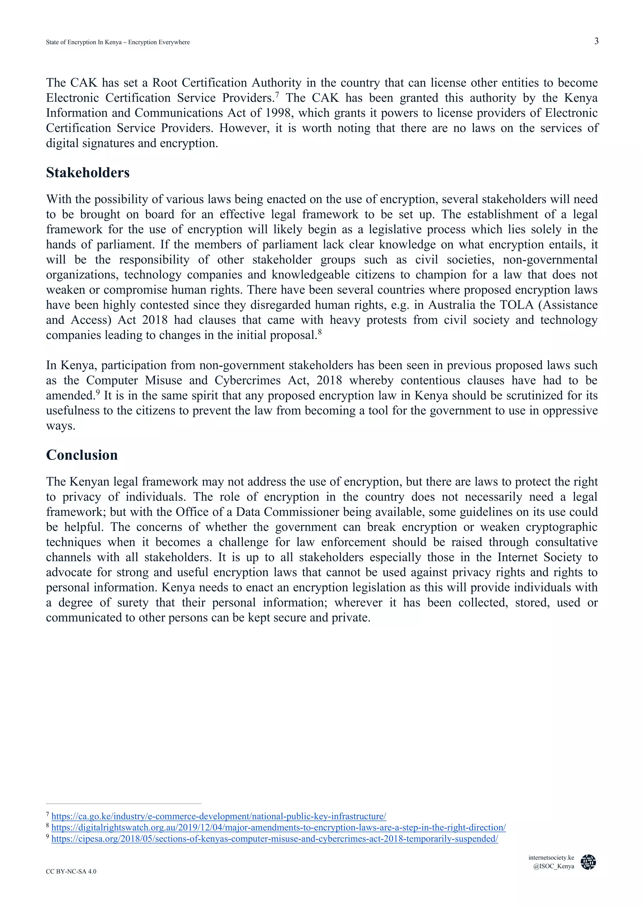 State of Encryption in Kenya | PDF