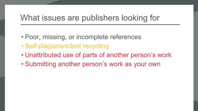 Managing plagiarism: Similarity Check | PPT