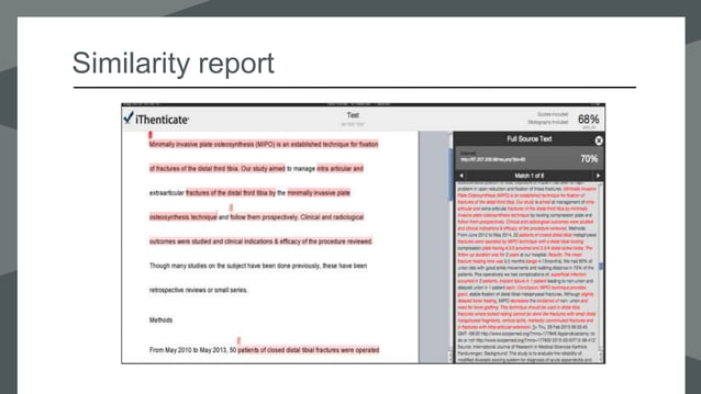 Managing plagiarism: Similarity Check | PPT