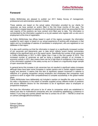 Collins Mc Nicholas national salary survey 2011 | PDF