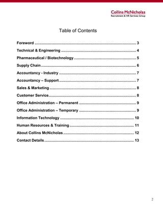 Collins McNicholas National Salary Survey 2012 | PDF