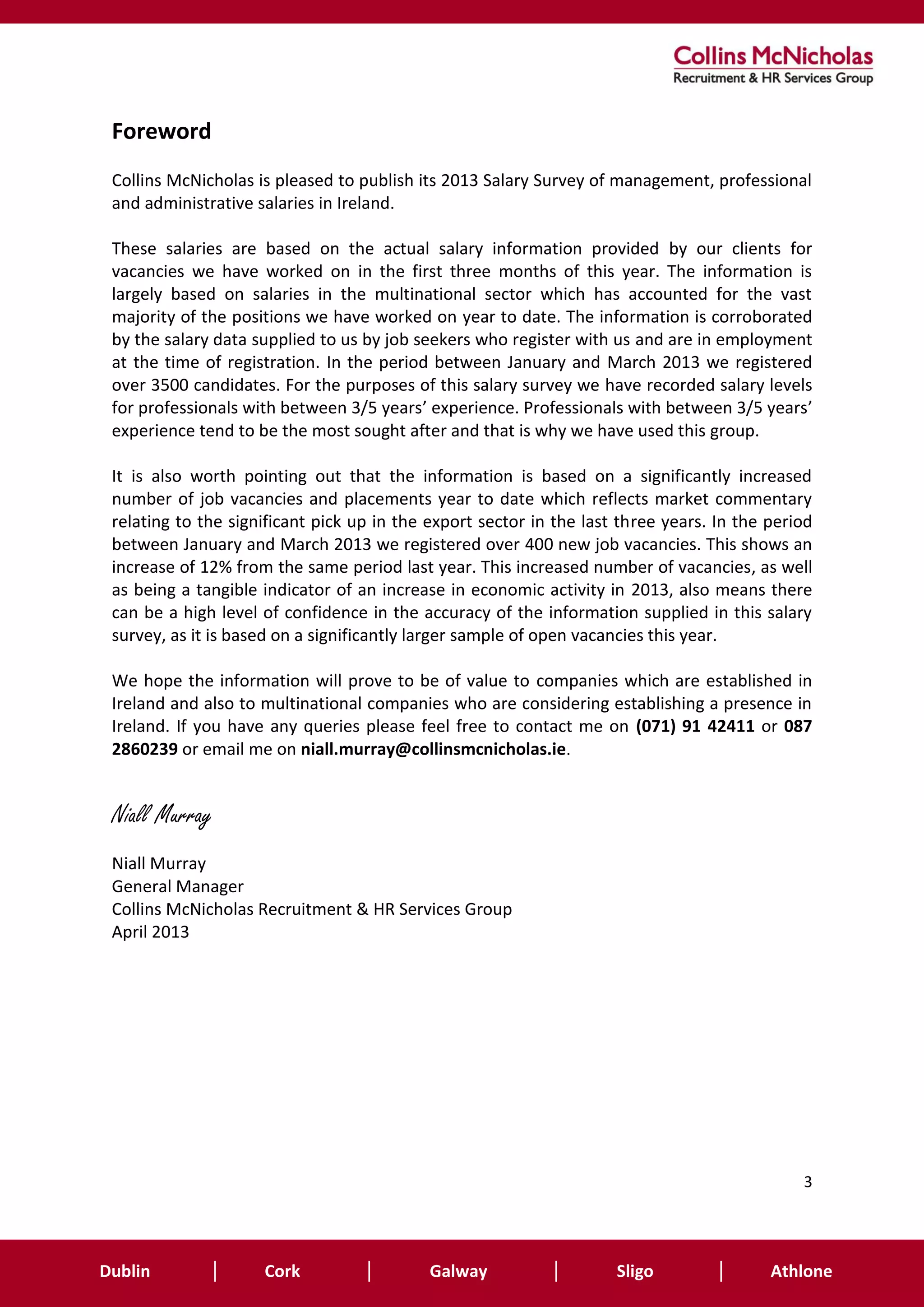 Collins mcnicholasnationalsalarysurvey2013 | PDF