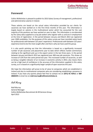 Collins mc nicholas national salary survey 2013 toc | PDF | Business Accounting & Finance | Business