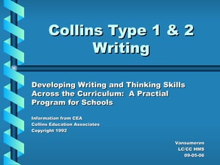 Collins Type 1 & 2 Writing | PPT
