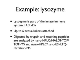 Collision induced dissociative chemical cross-linking reagent for ...