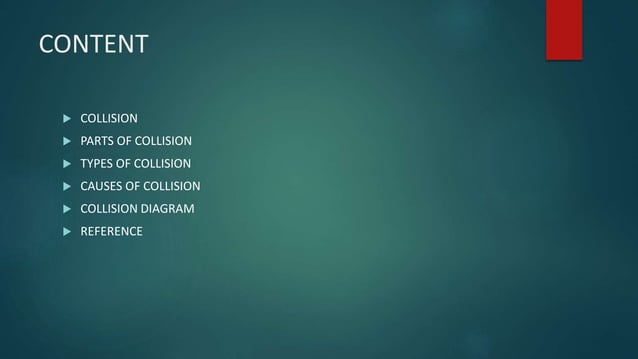 Collision Model aman pptx vehicle collision model | PPT