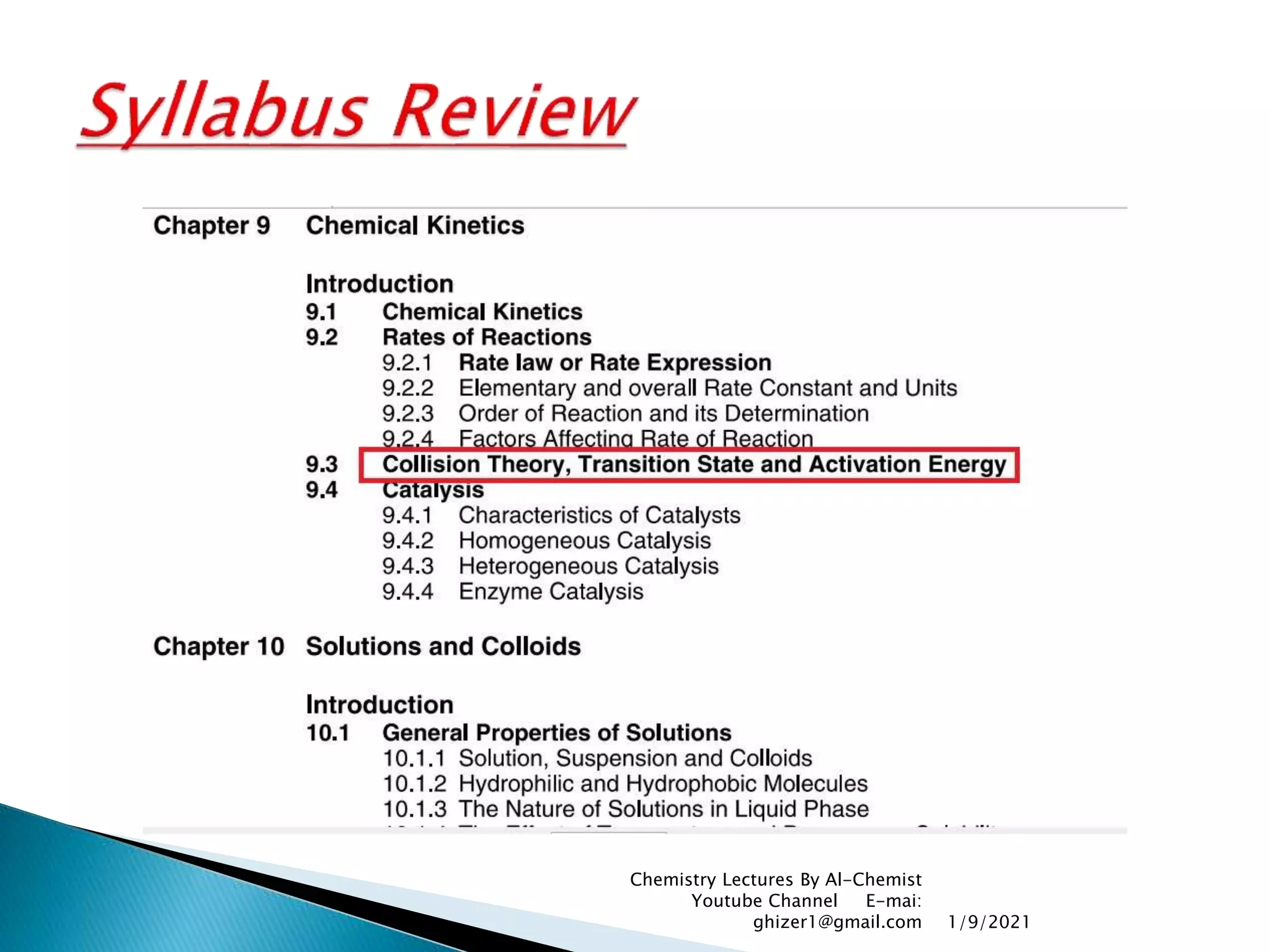 Collision and Transition State Theory | PPTX