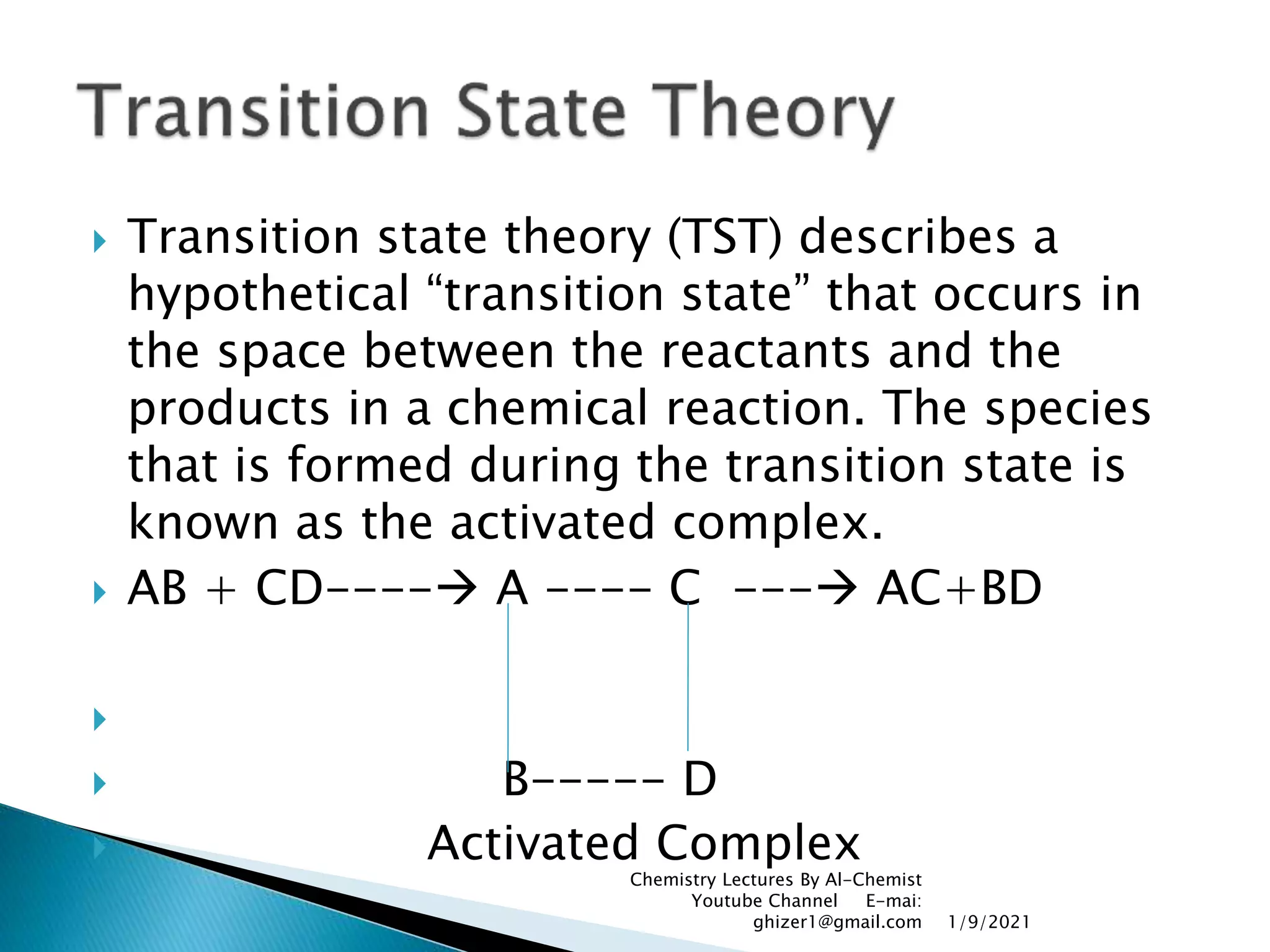 Collision and Transition State Theory | PPTX