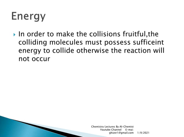 Collision and Transition State Theory | PPTX