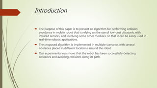Collision detector and avoidance robot | PPT