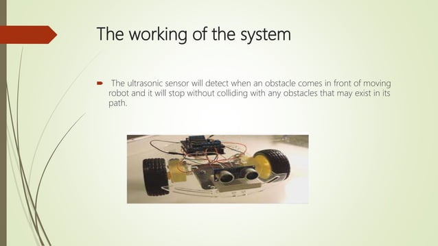 Collision detector and avoidance robot | PPT