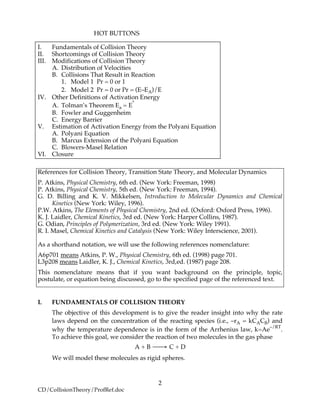 Collision theory | PDF
