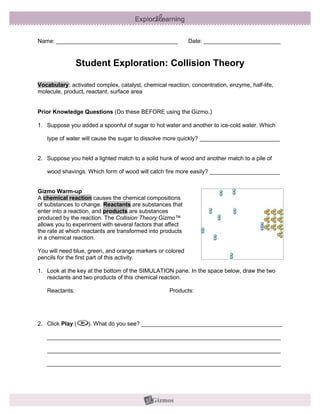 Collision theory student guide | DOCX