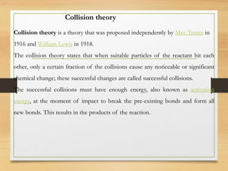 (ENZYME KINETICS)Collisn theory | PPT