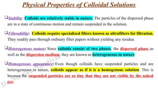 Colloids: Classification and Properties | PPT