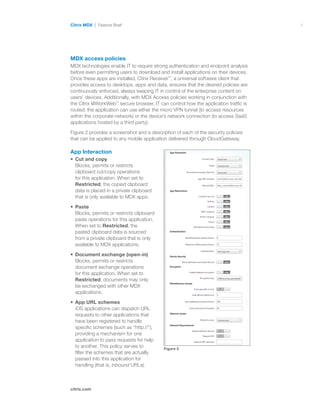 Citrix MDX Technologies Feature Brief | PDF