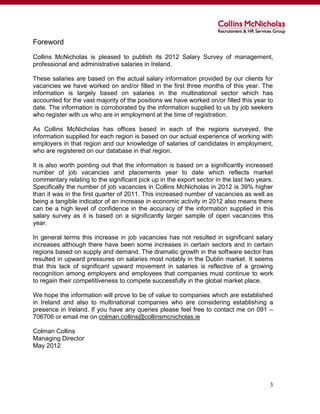 Collins Mc Nicholas National Salary Survey 2012 | PDF | Job Market | Economy