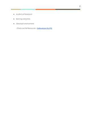 PTE Collocations List 2026 | Essential Collocation Guide for PTE | PDF