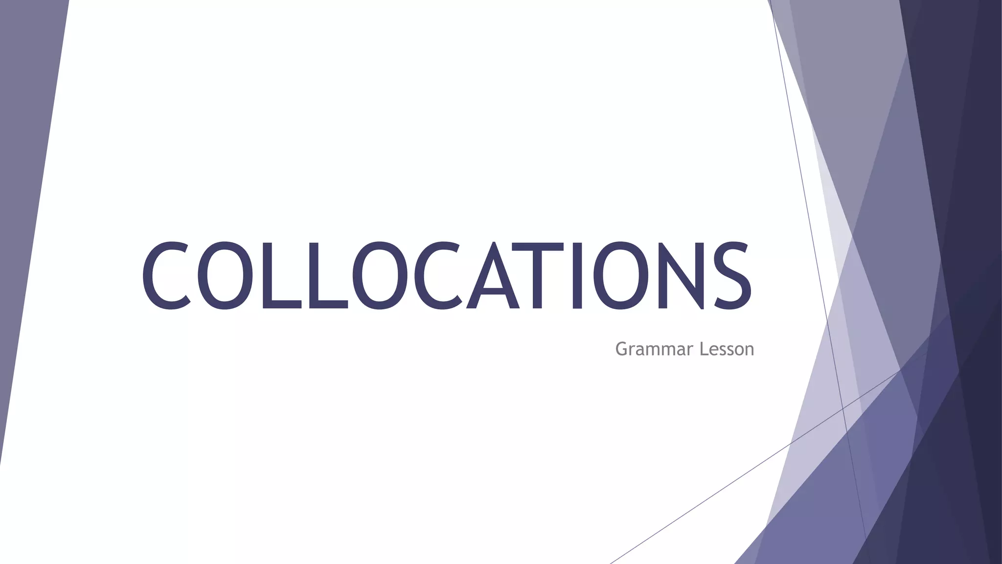 English Lesson: Collocations | PPTX