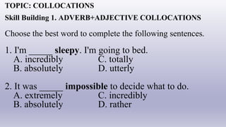 English Lesson: Collocations | PPTX