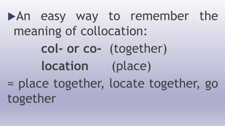 English Lesson: Collocations | PPTX