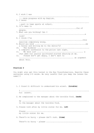 Collocations exercises and answers | DOCX