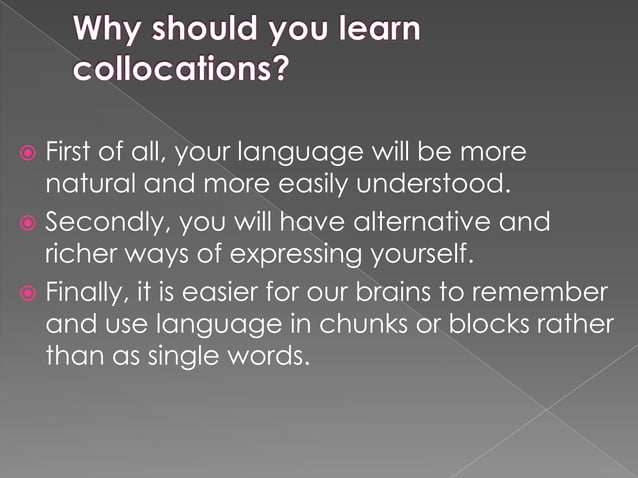 Collocations presentation | PPTX