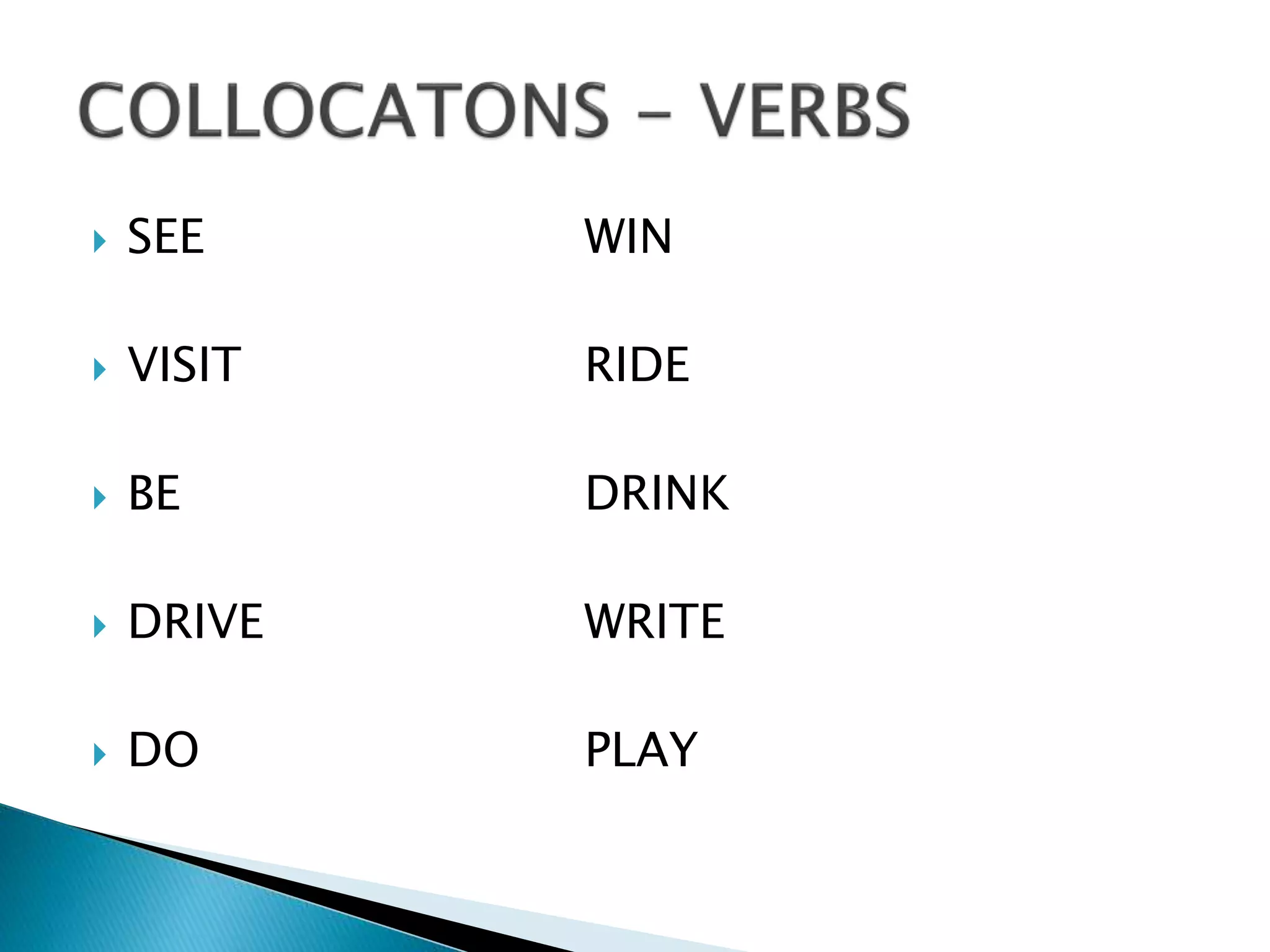 Collocations and present perfect | PPTX