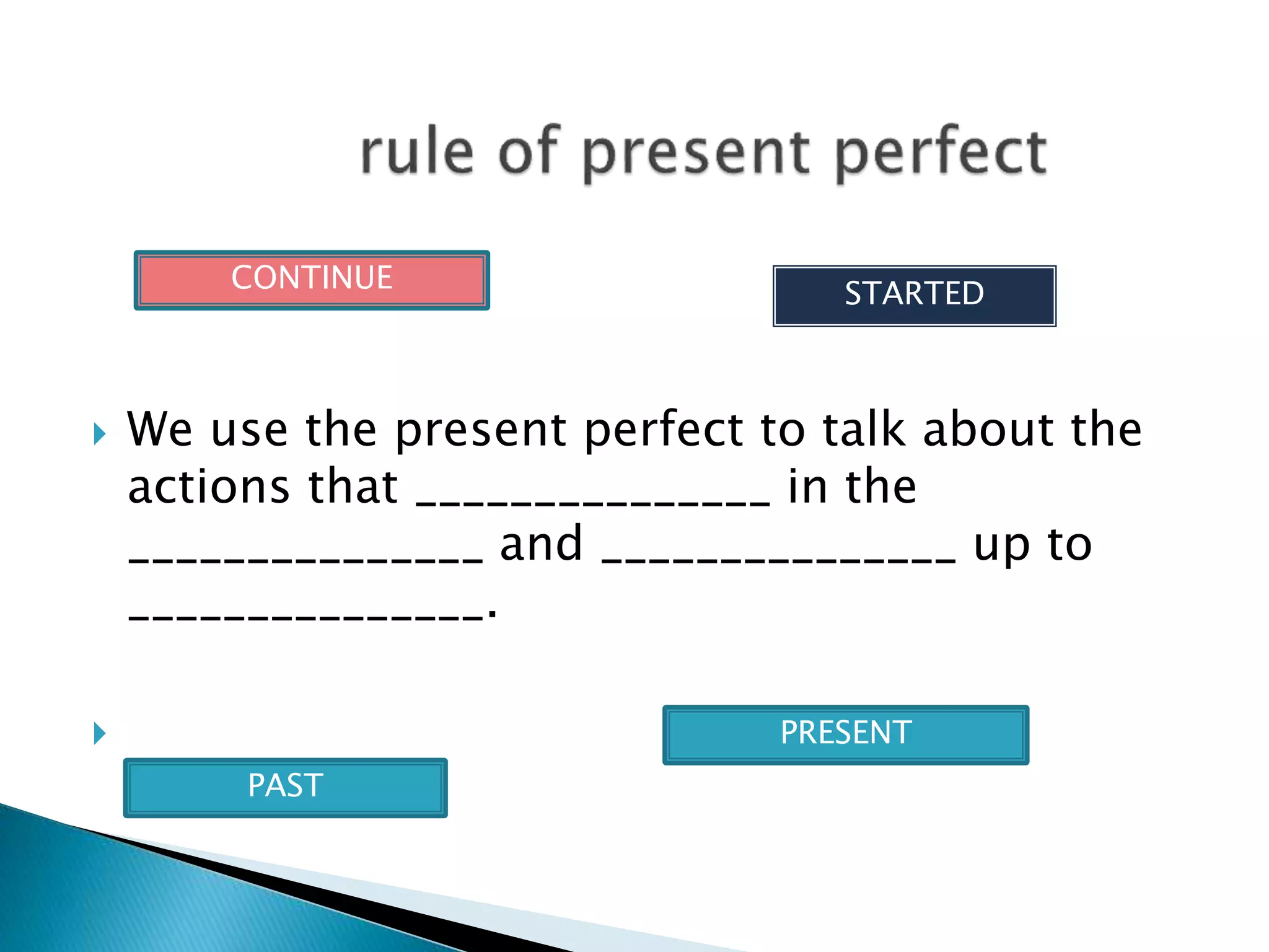 Collocations and present perfect | PPTX
