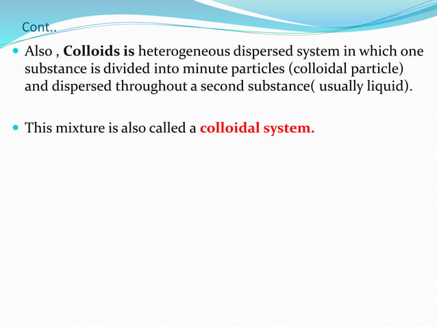 Colloidal dispersion | PPTX