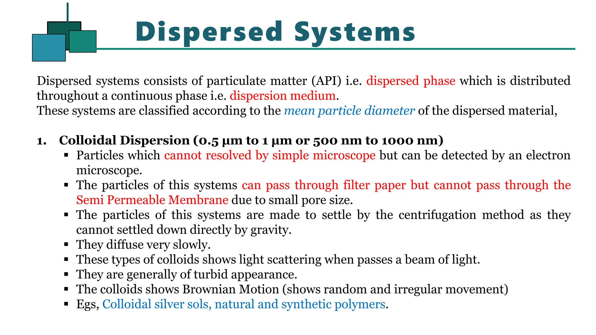 Colloidal Dispersion, Its Types and Method of Preparation | PPTX