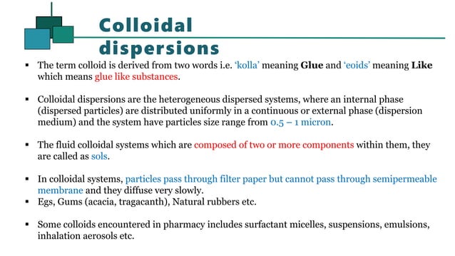 Colloidal Dispersion, Its Types and Method of Preparation | PPTX ...