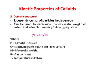 Colloidal dispersions pdf | PPT